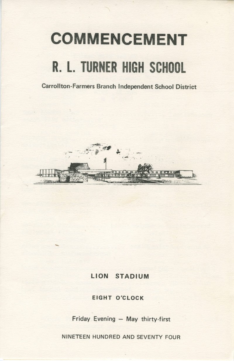 R. L. Turner High School - 1974 Commencement Program