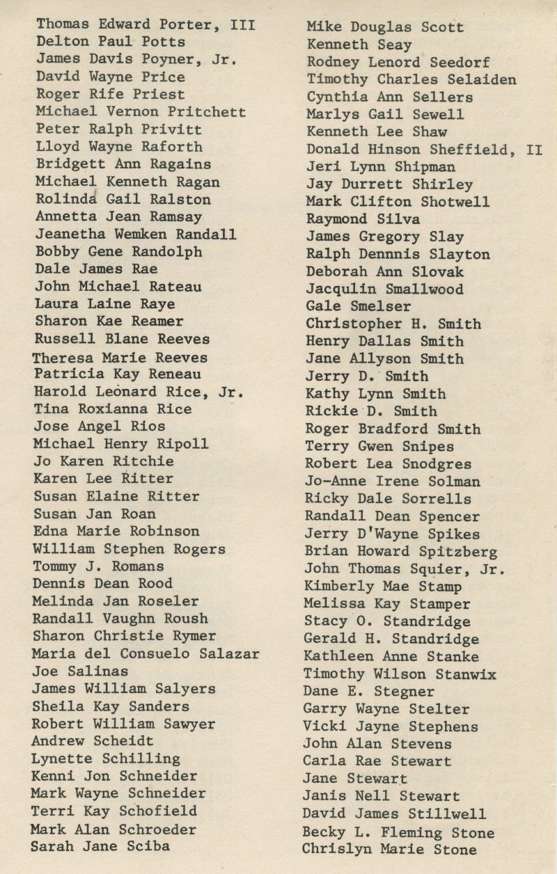 R. L. Turner High School - 1974 Commencement Program