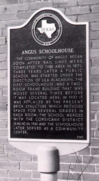 Historical Marker - Angus School House